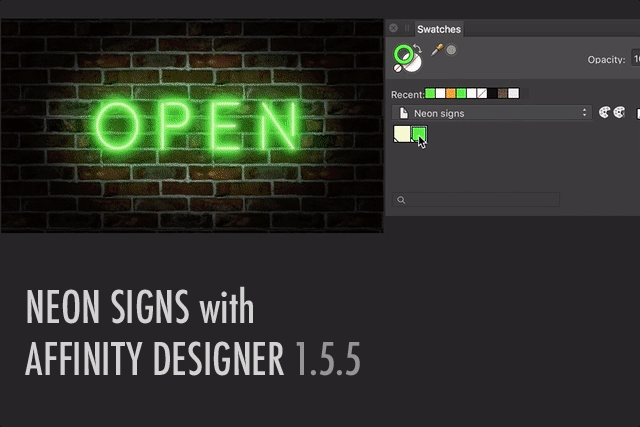 AD - Neon signs with vignette, some layers and Gaussian blur ...