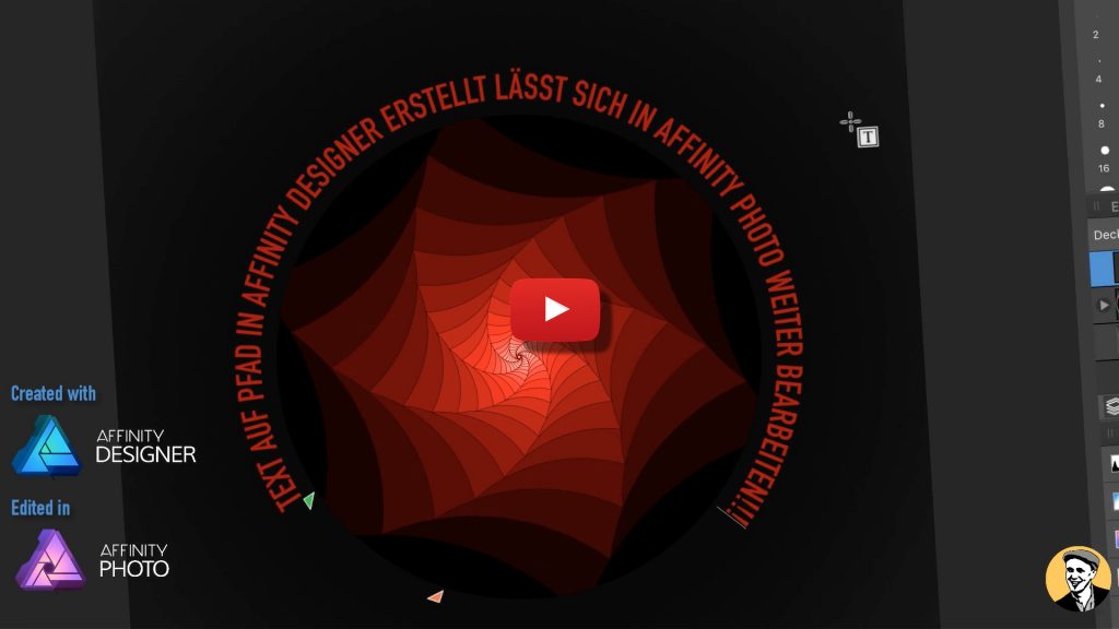 Text on path from Affinity Designer edited in Affinity Photo – Mensch Mesch